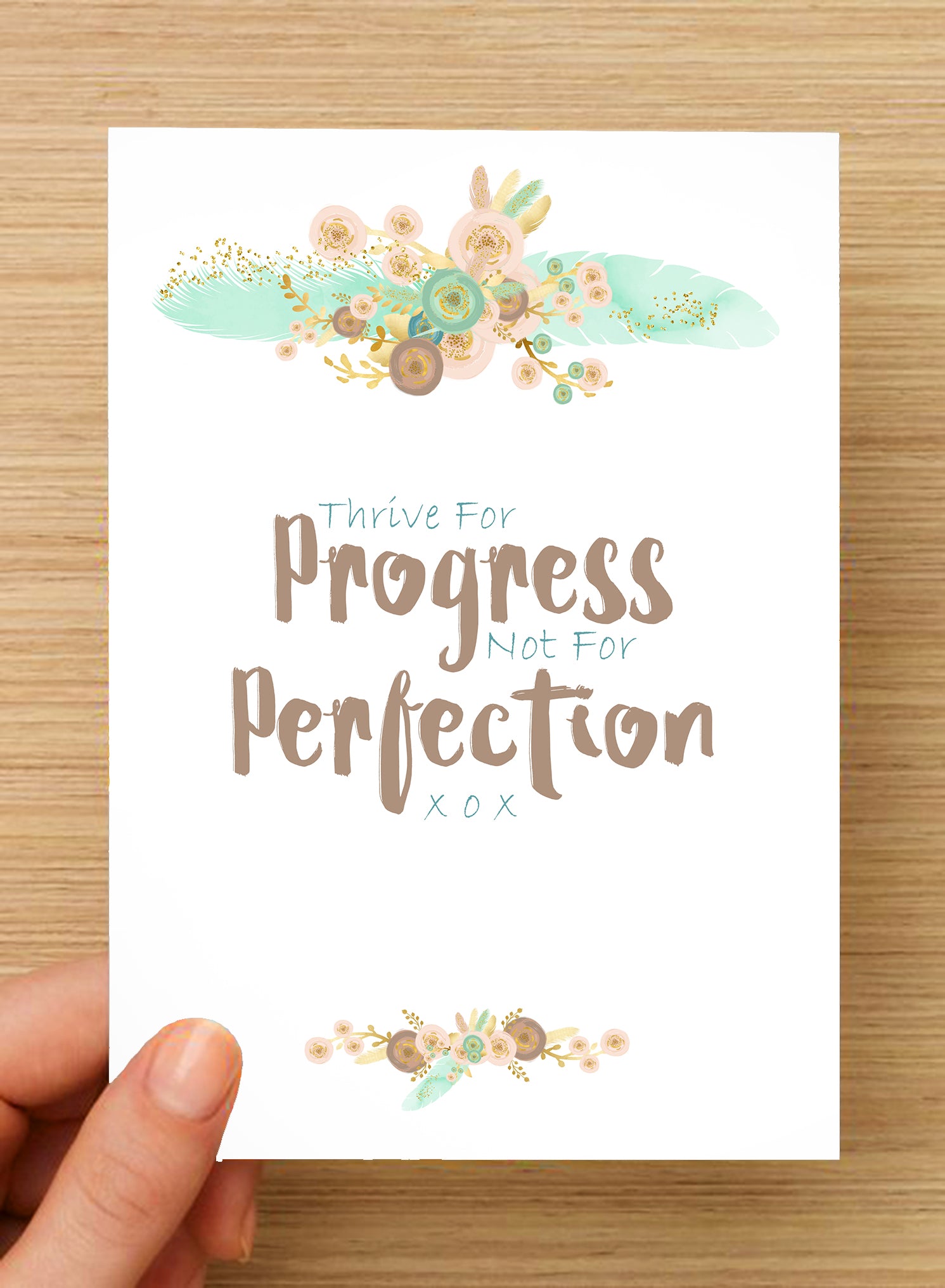 Z - Printables 2pk Progress Not Perfection Inspirational Printable ...